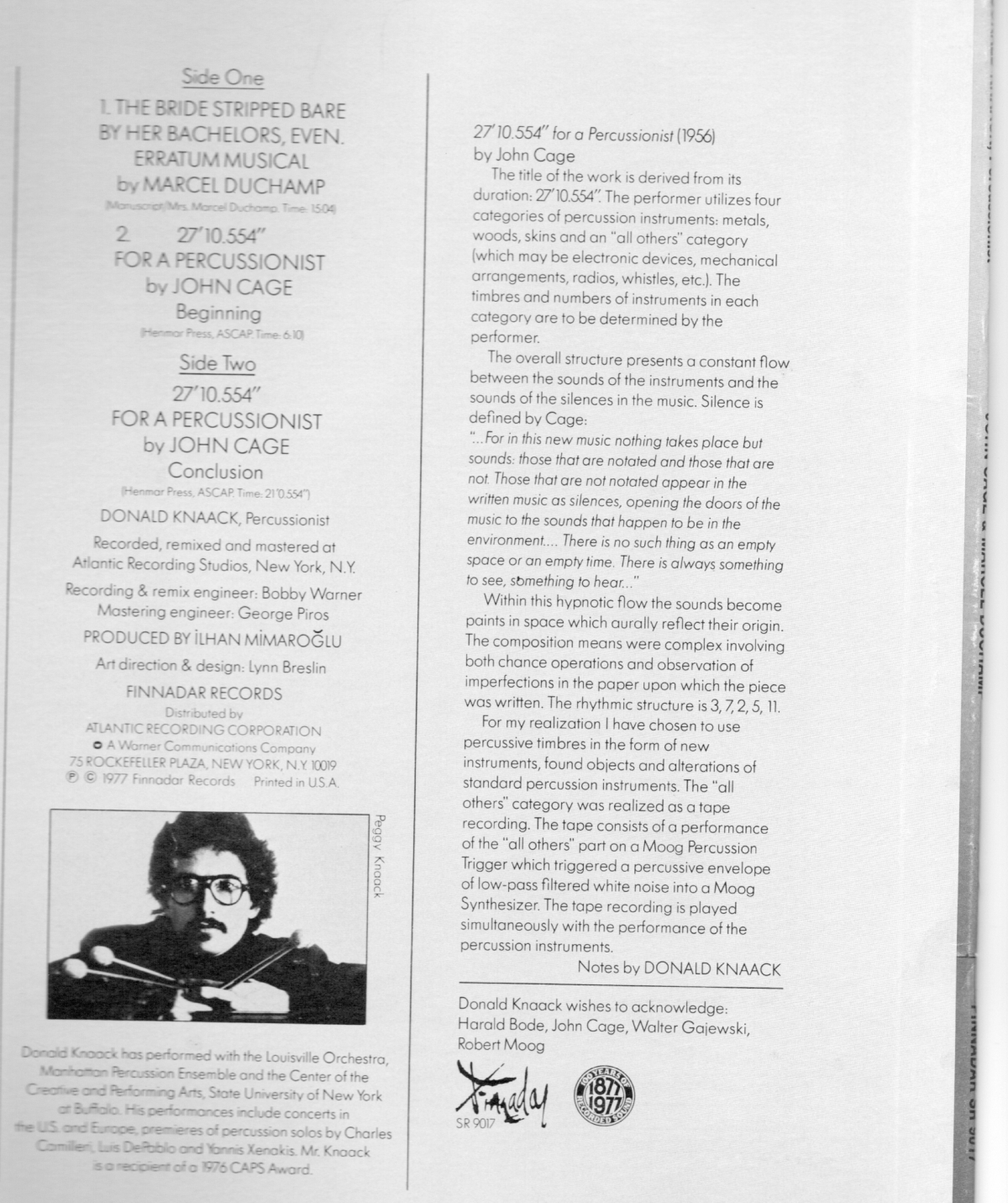 Cage & Duchamp – Origins of Indeterminacy – Junk Music